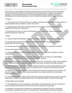 ISO 14001 Environmental Policy