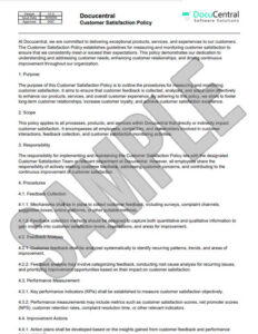 ISO 9001 Customer Satisfaction Policy