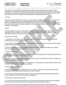 ISO 9001 Quality Policy | The Health & Safety Zone