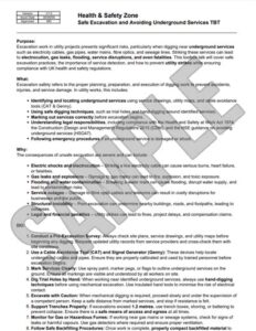 Safe Excavation and Avoiding Underground Services Toolbox Talk