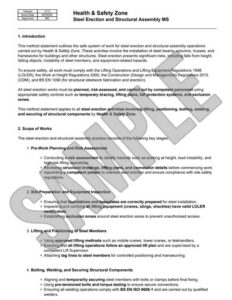 Steel Erection and Structural Assembly Method Statement